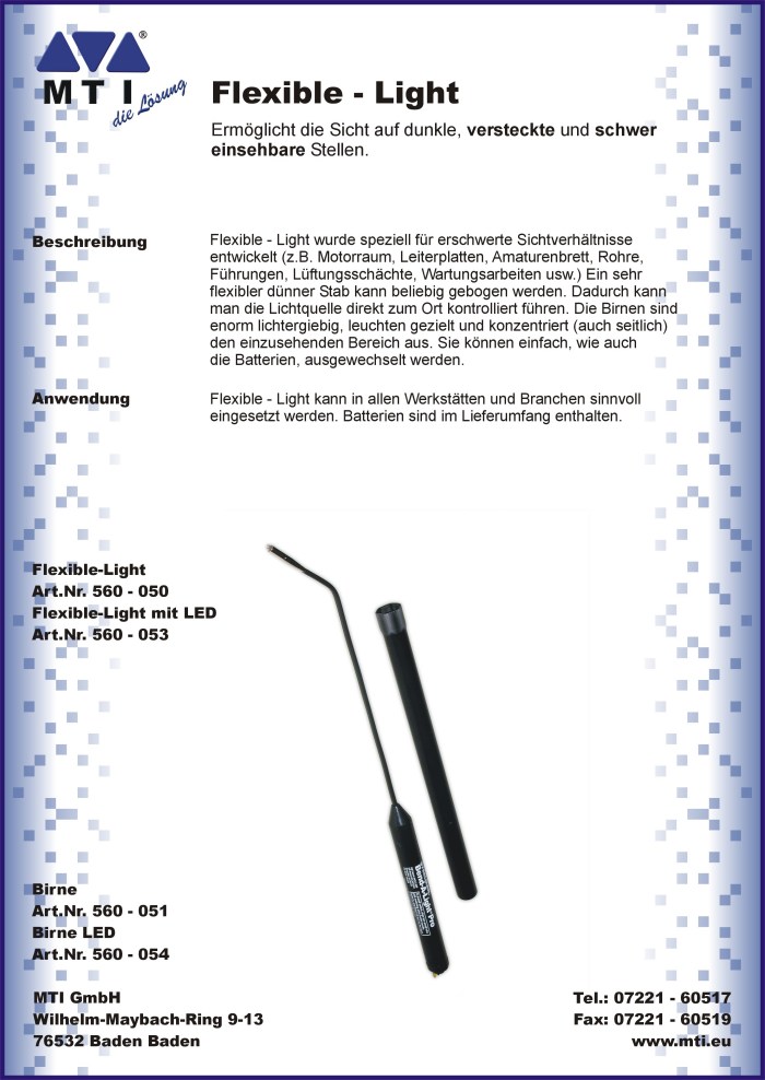 MTI GmbH Baden Baden - Lichttechnik|Flexible-Light