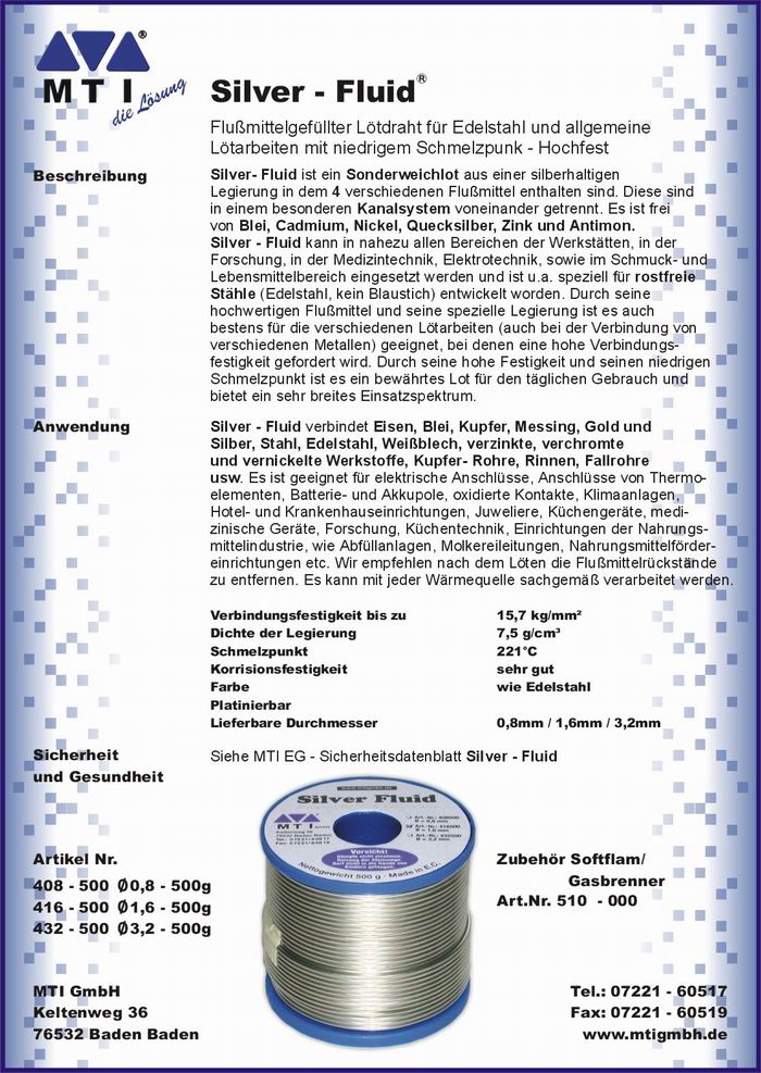 MTI GmbH Baden Baden - Klebe- und Löttechnik|Silver-Fluid