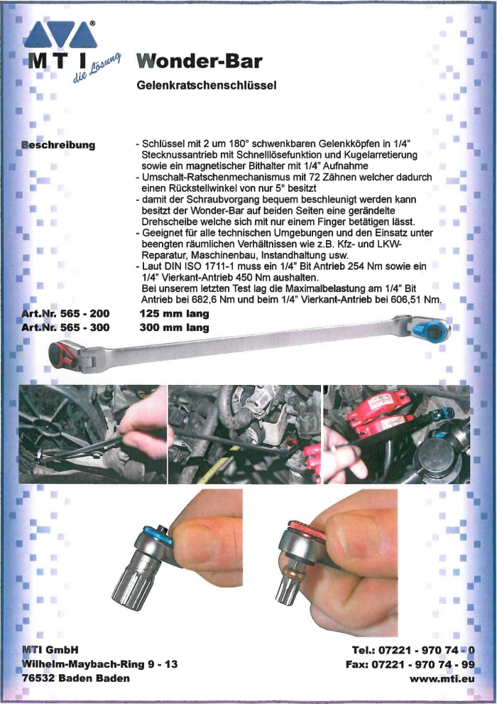 MTI GmbH Baden Baden - Handwerkzeuge|Wonder-Bar